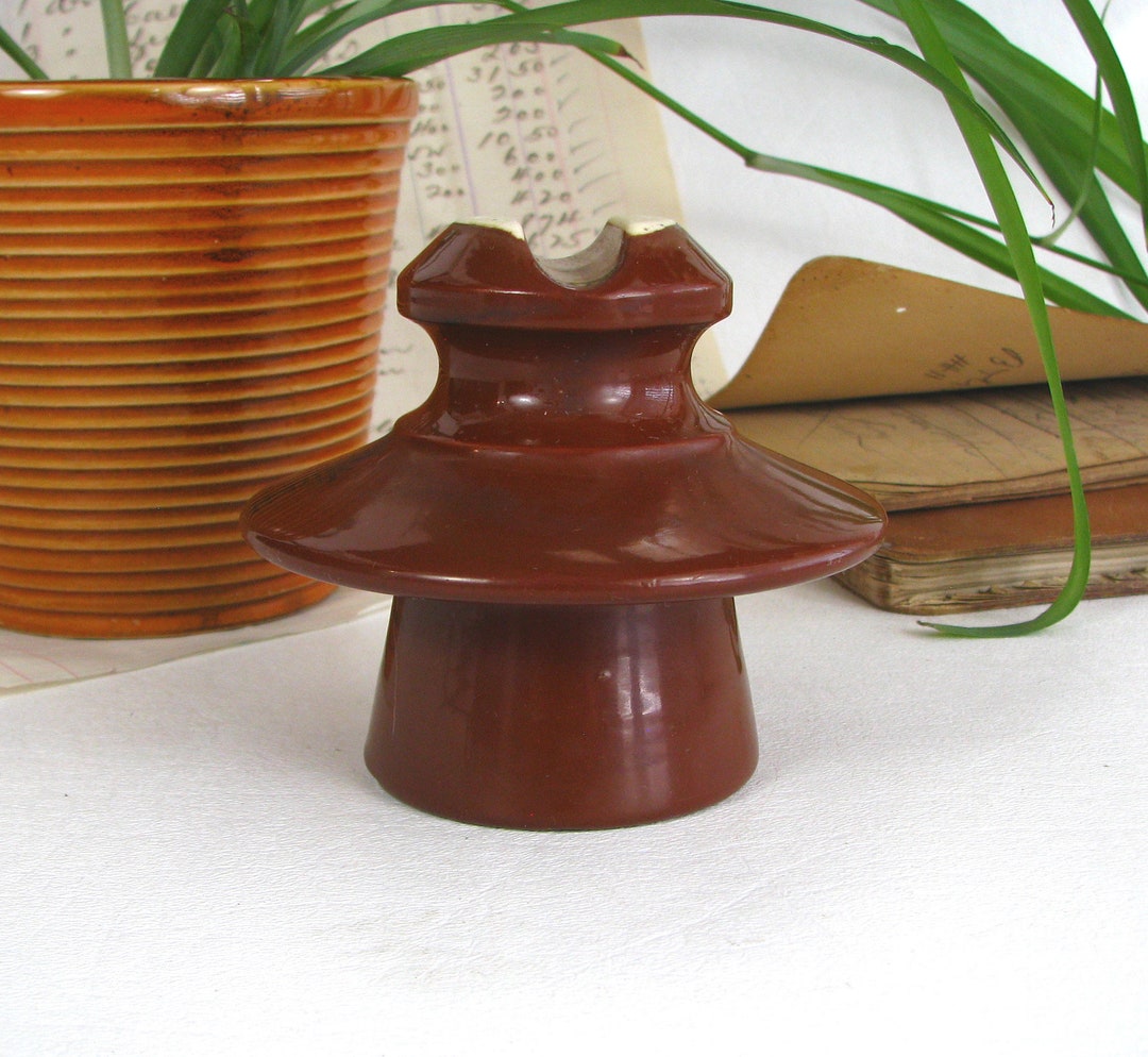 Neat Style Old BULLERS EURPOEAN Saddle Groove Porcelain Insulator ...
