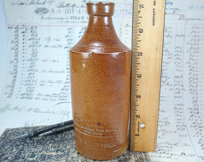 Stoneware Master Ink Bottle, Salt Glazed English Stoneware, Ca 1890 ...