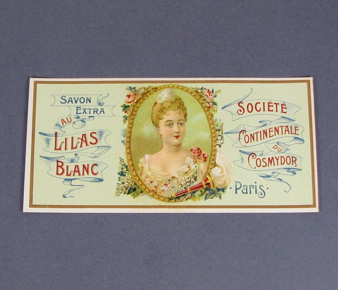 Antique White Lilac Lithograph, French Label, Lithographed Label, LILAS ...