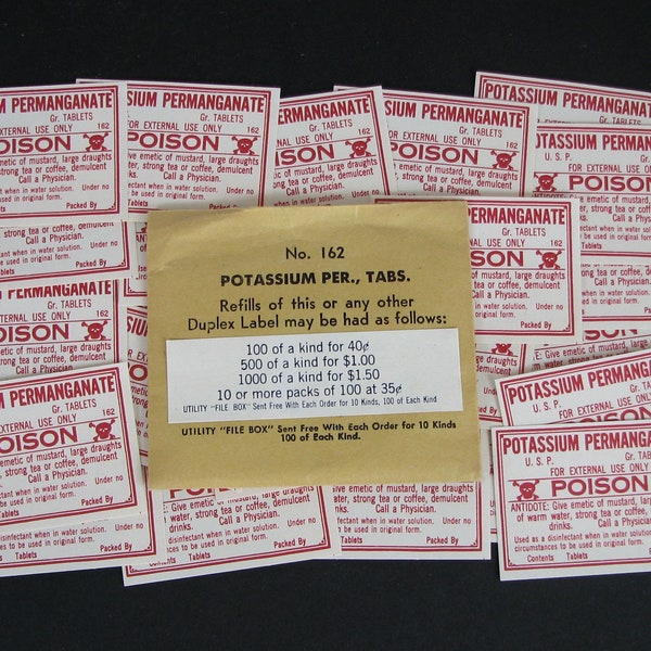 Poison Bottle Label - Etsy