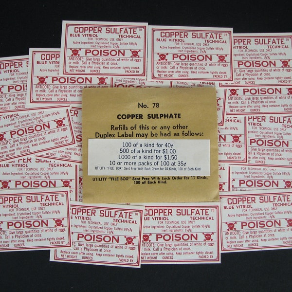 Poison Bottle Label - Etsy