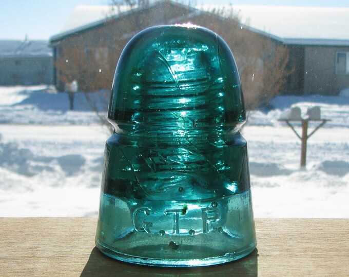 Old Grand Trunk PACIFIC RAILWAY Telegraph Glass Insulator, Cd 145, Old ...