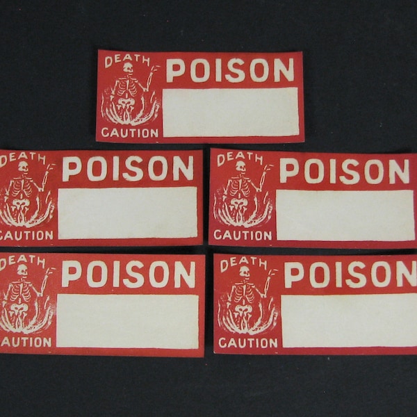 Poison Bottle Label - Etsy