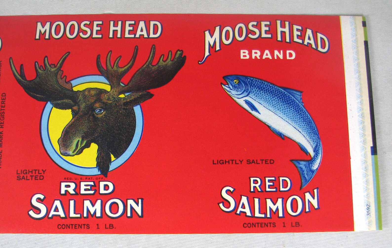 Vintage MOOSE HEAD Brand ALASKA Packers Salmon Can Label San | Etsy