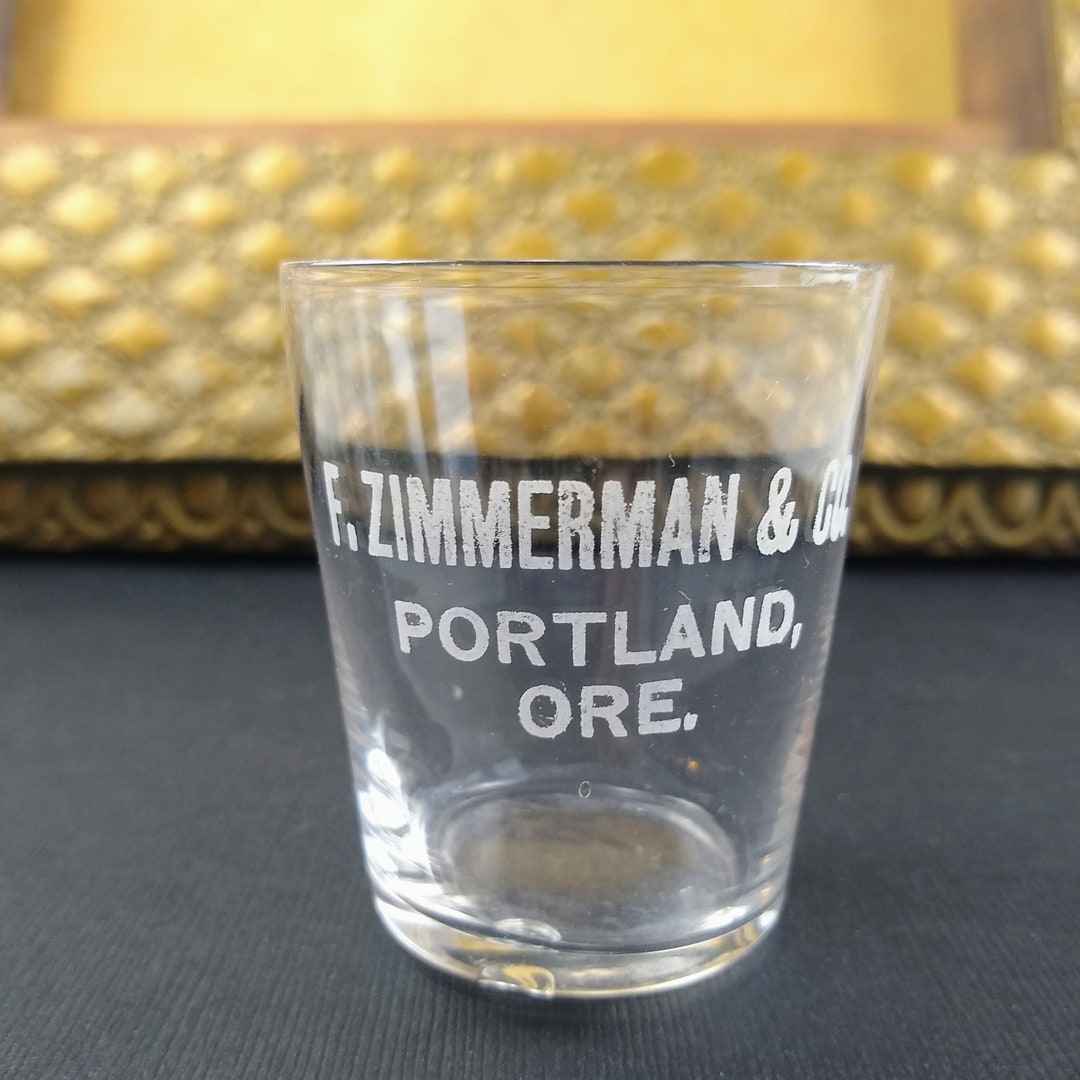 ZIMMERMAN & Co Shot Glass, Antique Shot Glass, Old Wild West Shot Glass ...