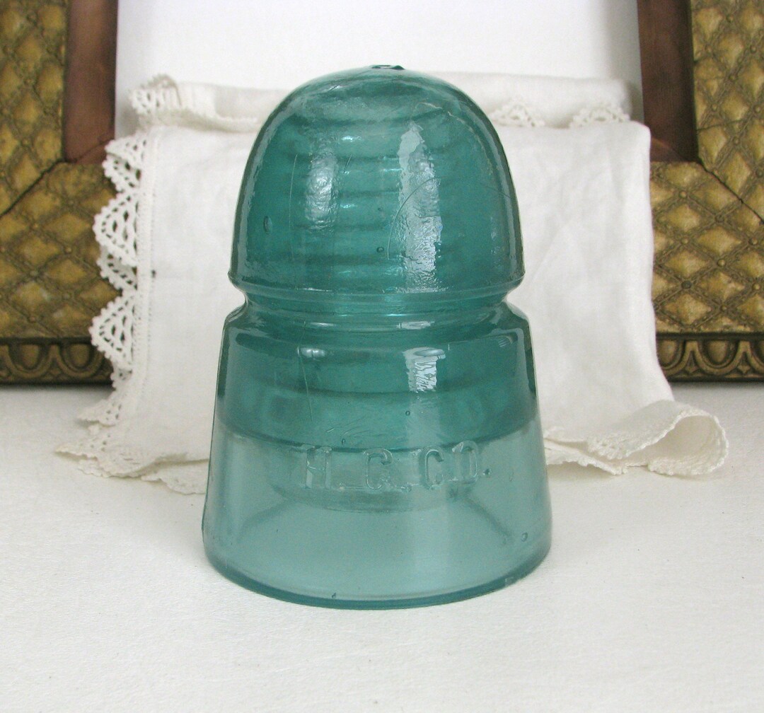 Neat Authentic JADE GREEN Glass Insulator H G Co. Insulator - Etsy