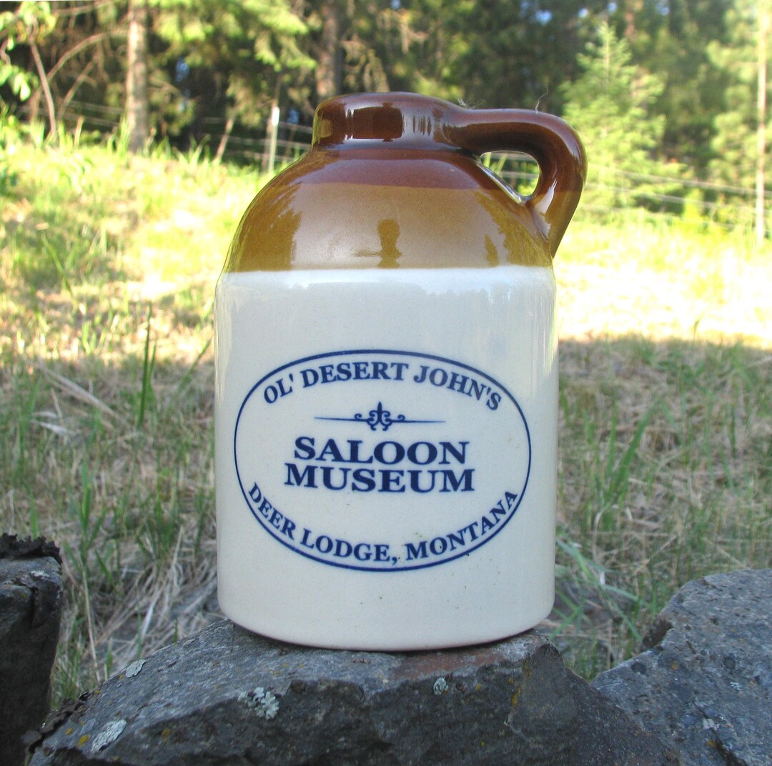 Vintage 1970s Desert John's SALOON MUSEUM Souvenir Jug, Deer Lodge ...