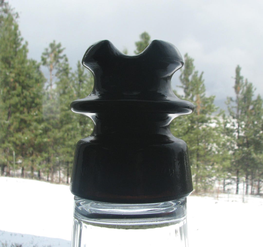 AMBER WHITALL TATUM Glass Insulator, Amber Glass, 51-2U Old Insulator ...