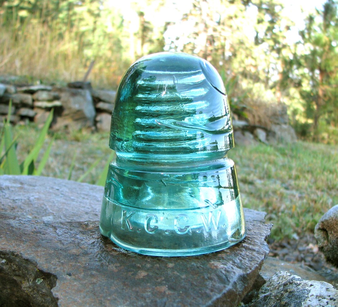 Vintage KC GW CD 145 Glass Insulator - Fairmount, Indiana - Etsy