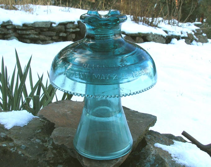 Large MONTANA High VOLTAGE Glass Insulator, HEMINGRAY Muncie Type, 2 ...