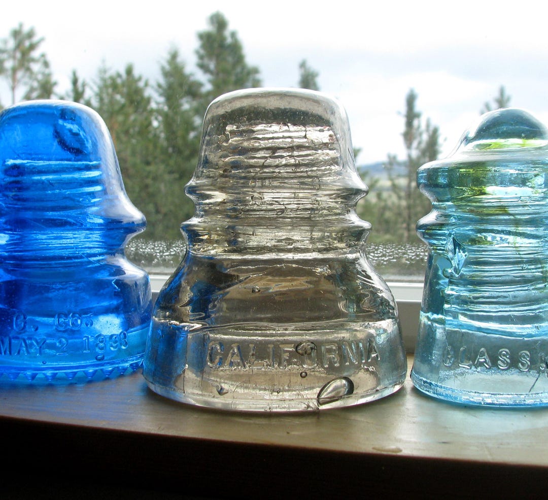 Light SMOKEY W/ Yellowish Tint Glass CALIFORNIA Insulator, Cd 152 ...