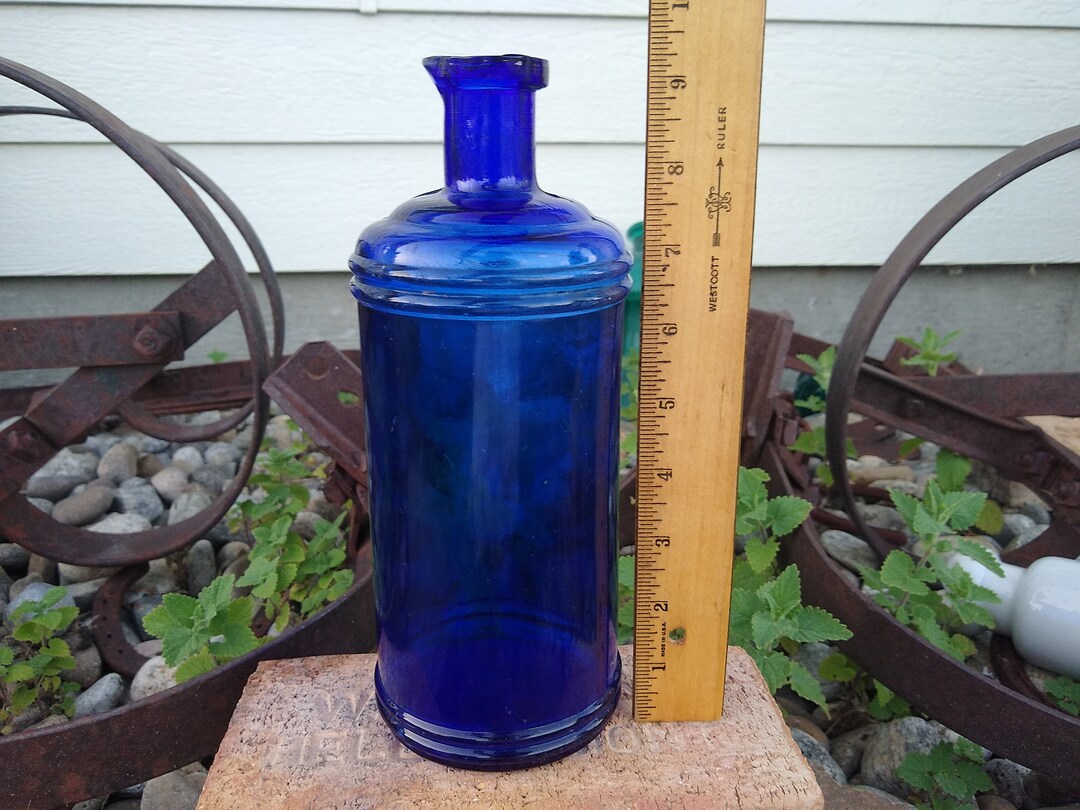 Handblown Cobalt Blue Master Ink Bottle, 32 Ounce Blue Master Ink ...
