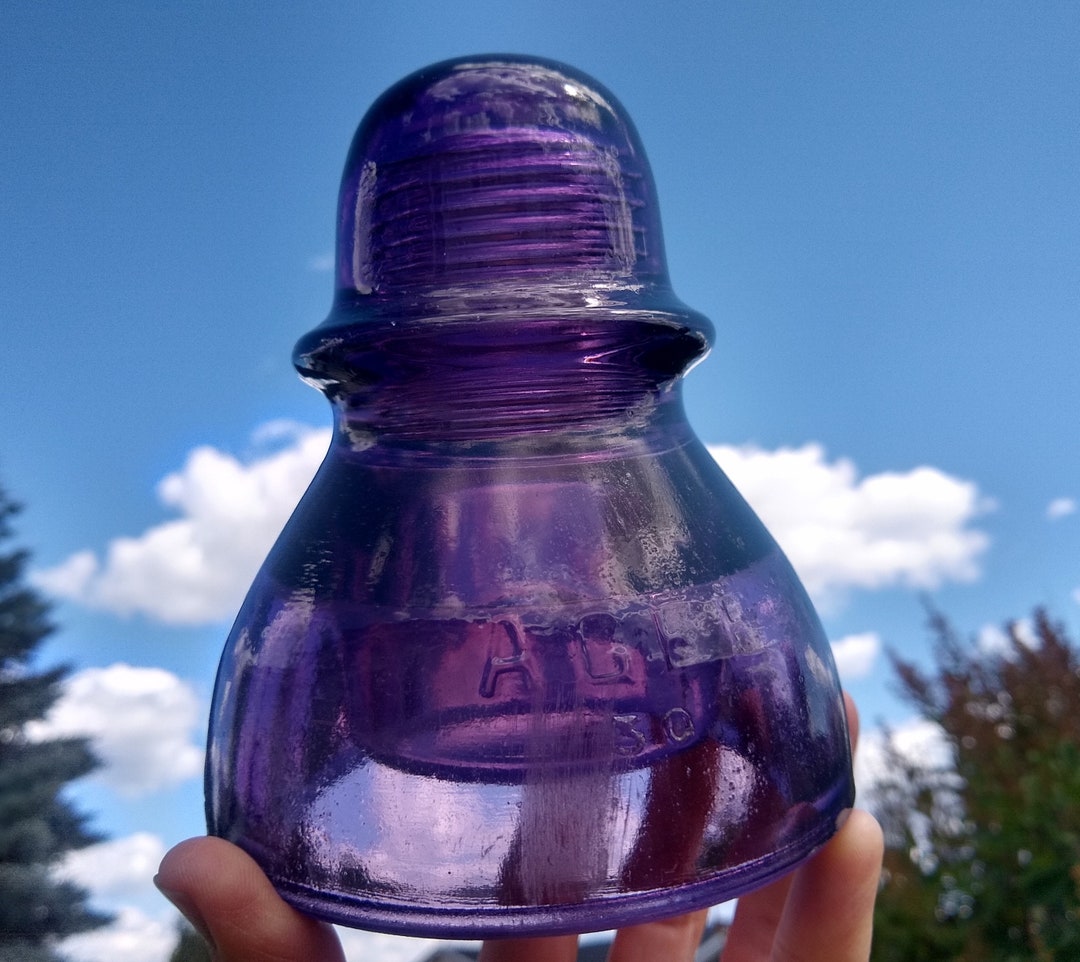Large Purple AGEE Insulator, Purple Glass Insulator, AUSTRALIAN Glass ...