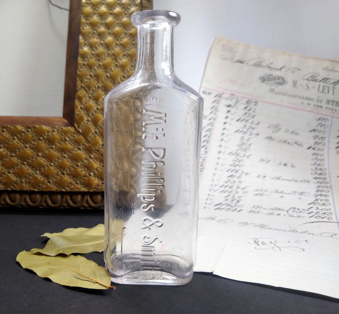 1890s SANTA ANA CALIFORNIA Medicine Bottle, 6 Oz, Mit Phillips Smith ...