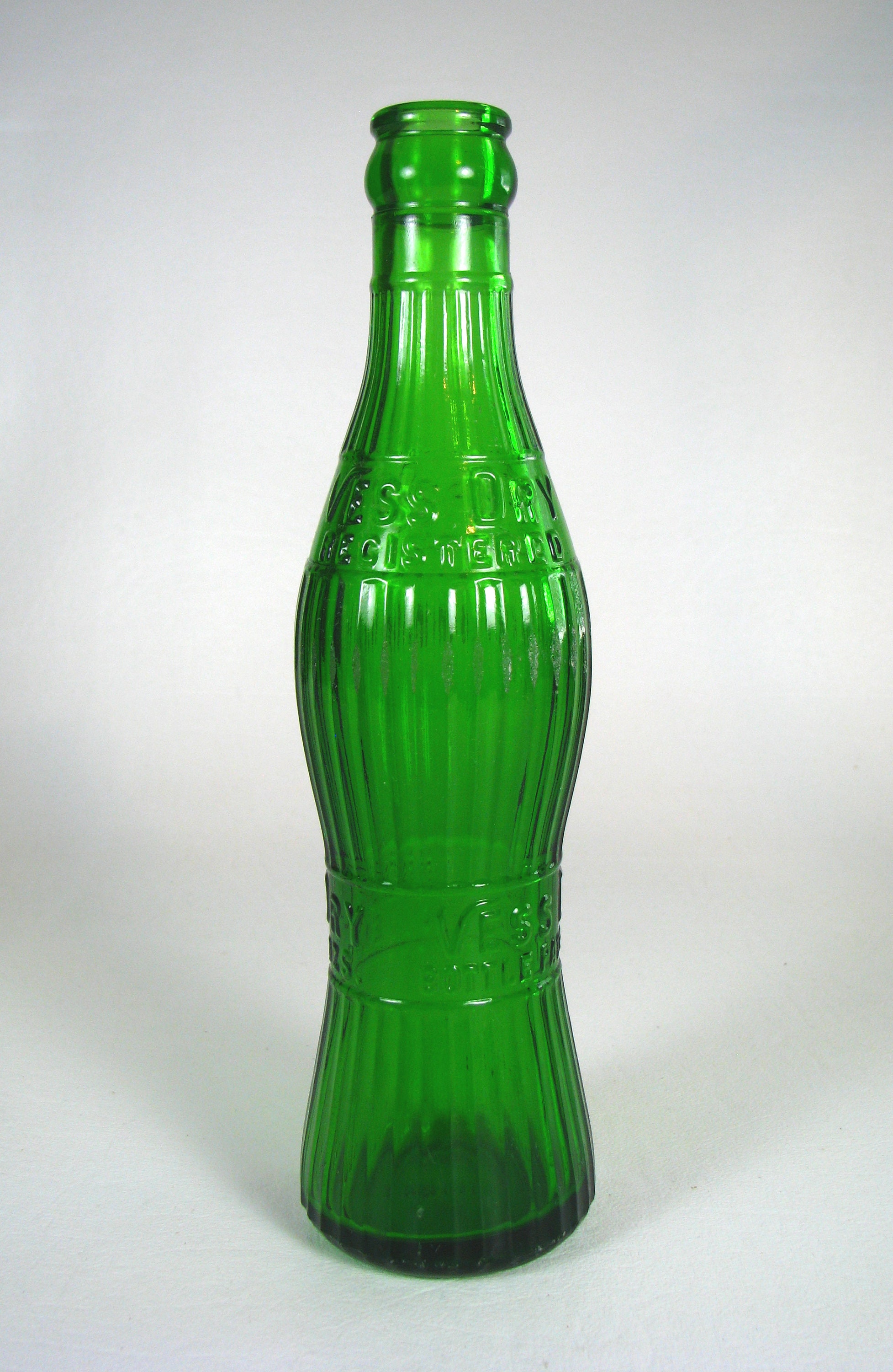 Neat Emerald Green VESS DRY soda bottle Vess soda bottle | Etsy