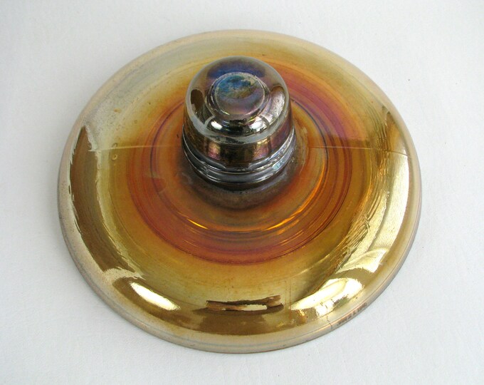 Rich ORANGE CARNIVAL Glass Corning PYREX Sombrero Style Insulator, High ...
