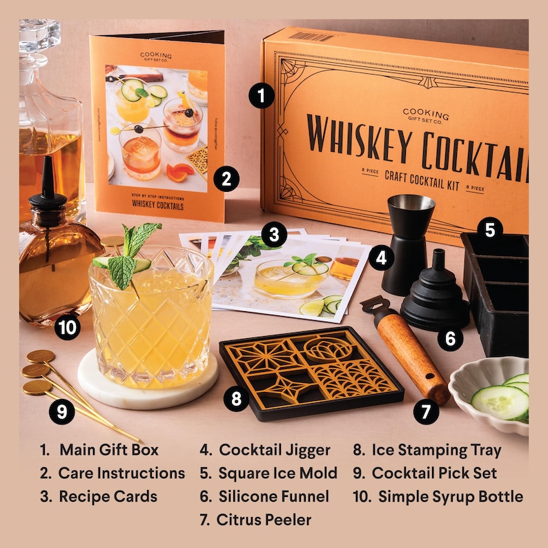 Whiskey Kit 65th Birthday Gift Set for Whisky Lovers Barware Set for ...