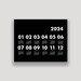 Minimalist Black Wall Calendar 2024 by Kajastef horizontal - Etsy