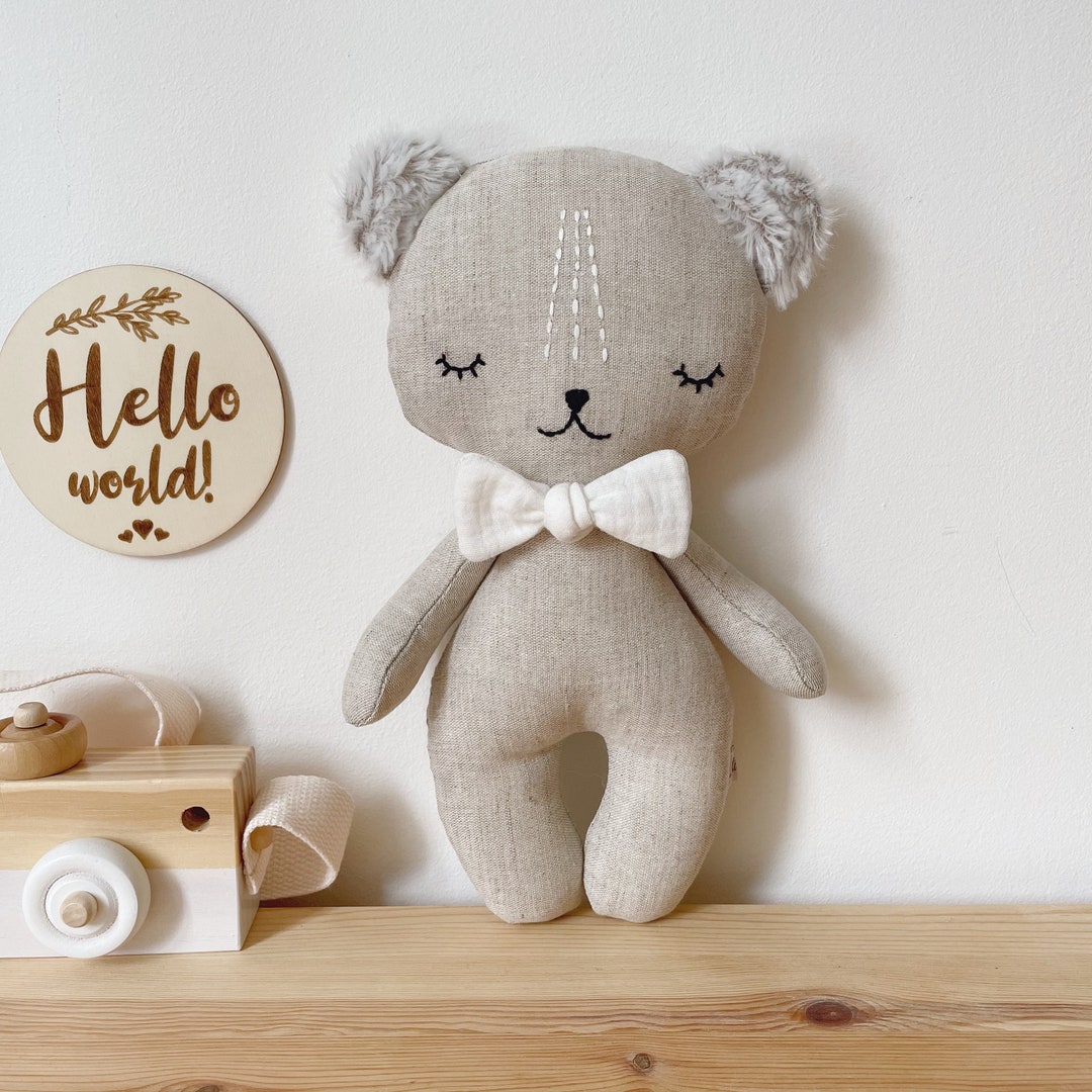 Léon Teddy Bear, Soft Toy, Bear, Handmade, Birth Gift, Birthday Gift ...