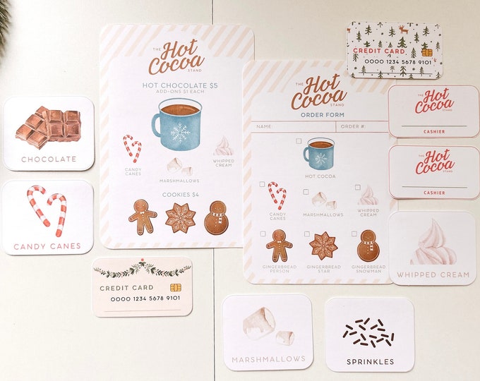 Hot Chocolate Dramatic Play Set PRINTABLE | Hot Cocoa Role Play Set ...