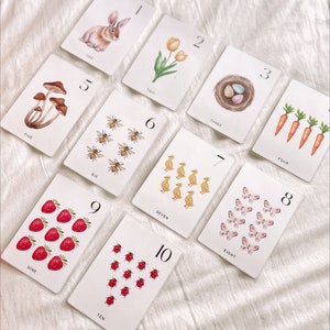 Printable Watercolor Nature Number Cards 1-10 | Preschool Printables ...