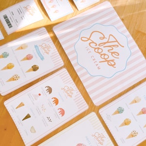 Ice Cream Dramatic Play Set PRINTABLE | Ice Cream Parlor Role Play Set ...