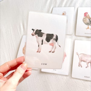 Printable Farm Animal Cards | Toobs Matching Cards, Montessori Flash ...