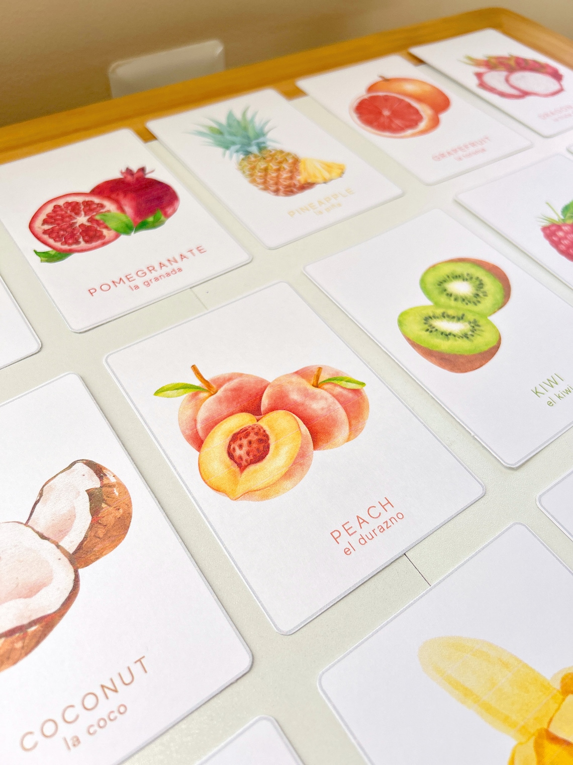 Printable Fruit Flash Cards | Montessori Cards, Homeschool Resources ...
