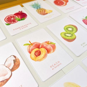 Printable Fruit Flash Cards | Montessori Cards, Homeschool Resources ...