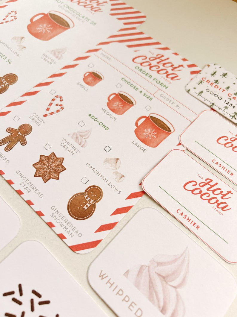 Hot Chocolate Dramatic Play Set PRINTABLE Hot Cocoa Role Play Set ...