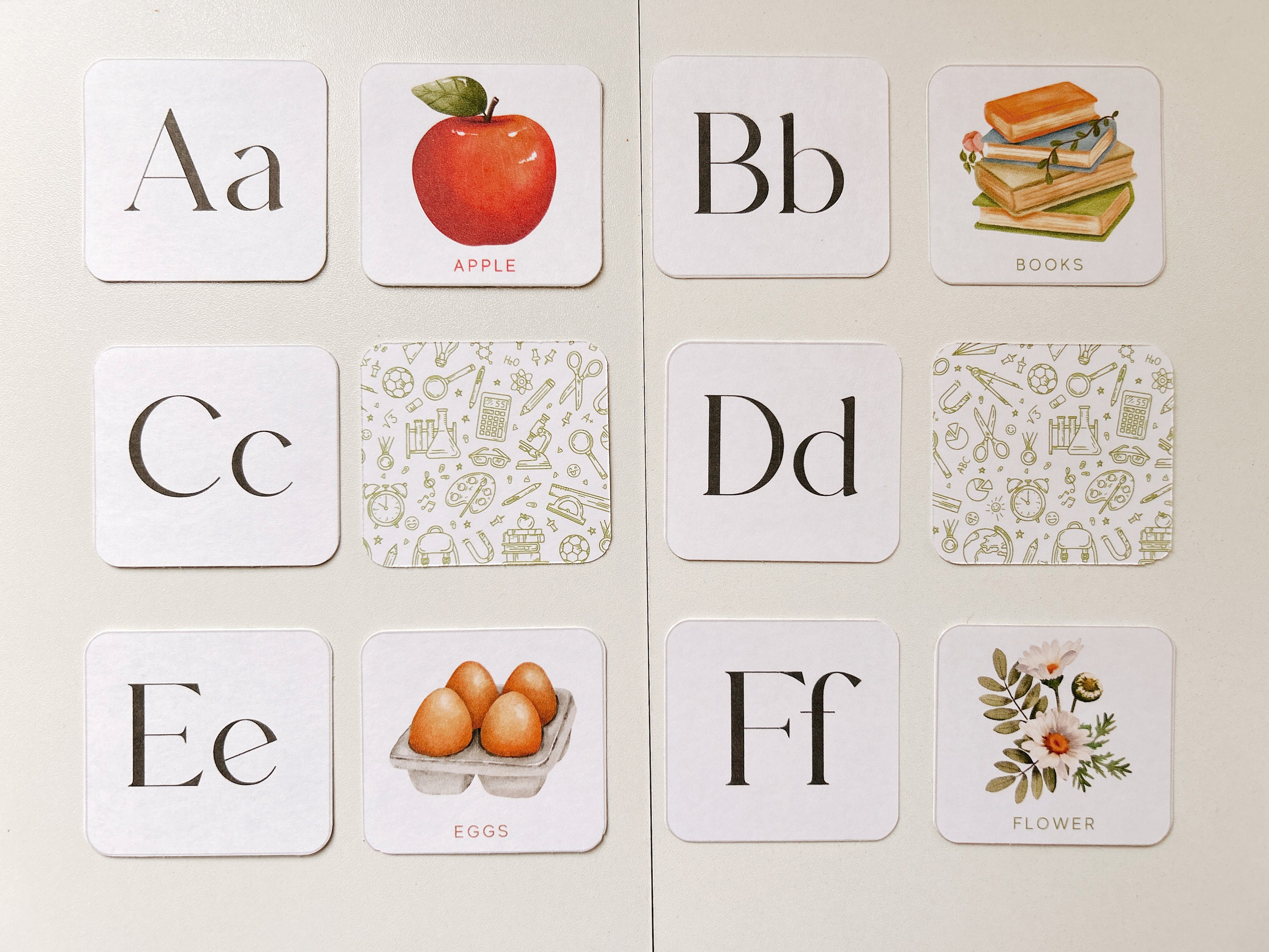 Printable Alphabet Matching Game ABC Montessori Flashcards, Homeschool ...