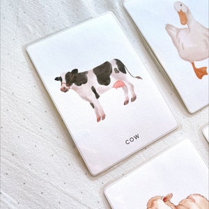 Printable Farm Animal Cards | Toobs Matching Cards, Montessori Flash ...