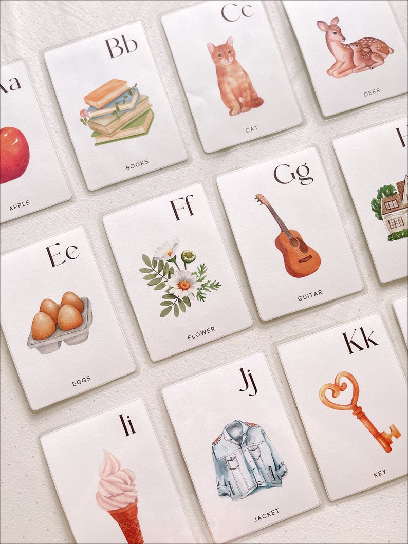 Educational Alphabet Flashcards ABC Montessori Flashcards, Homeschool ...