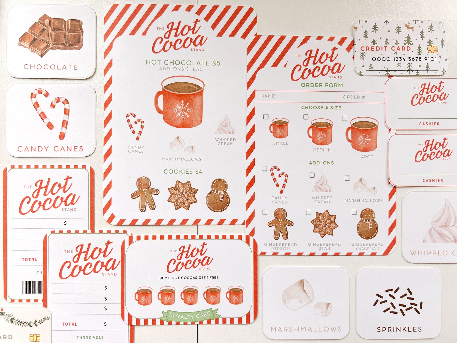 Hot Chocolate Dramatic Play Set PRINTABLE Hot Cocoa Role Play Set ...