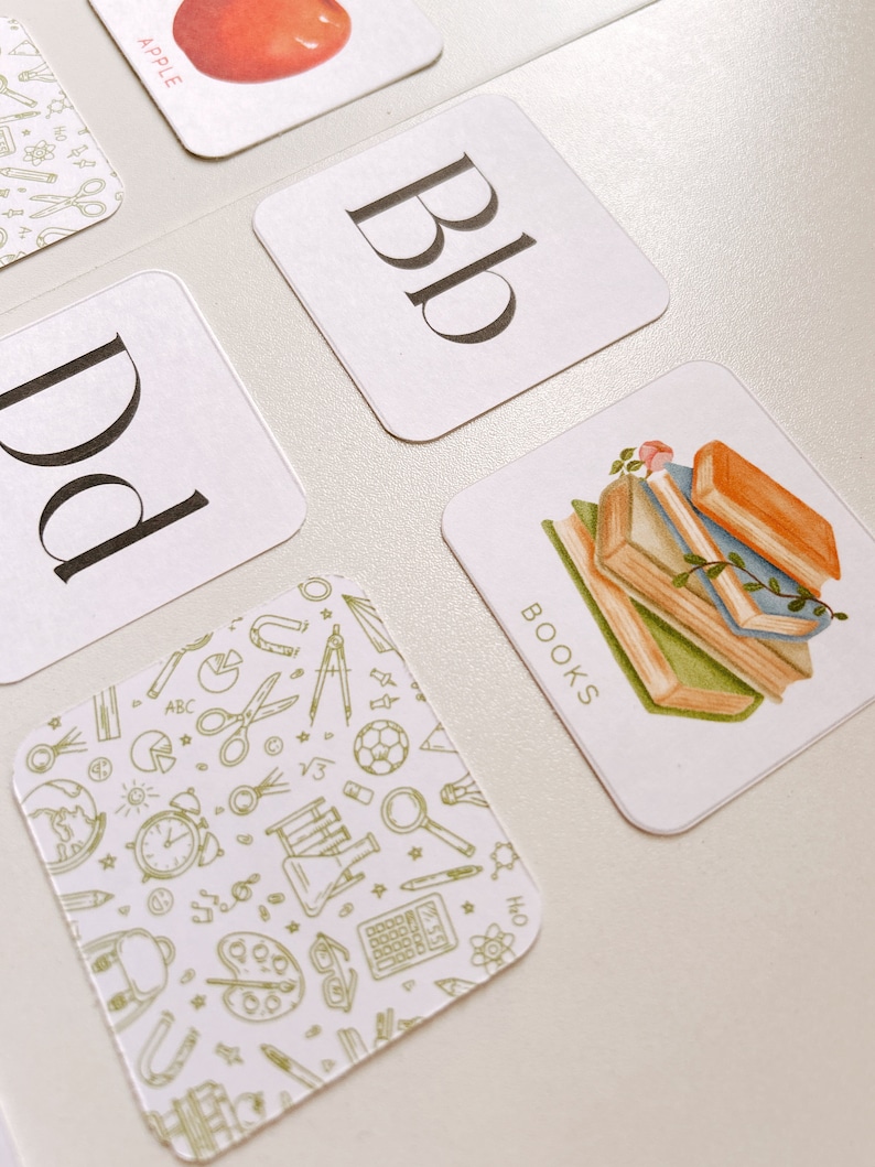 Printable Alphabet Matching Game ABC Montessori Flashcards, Homeschool ...