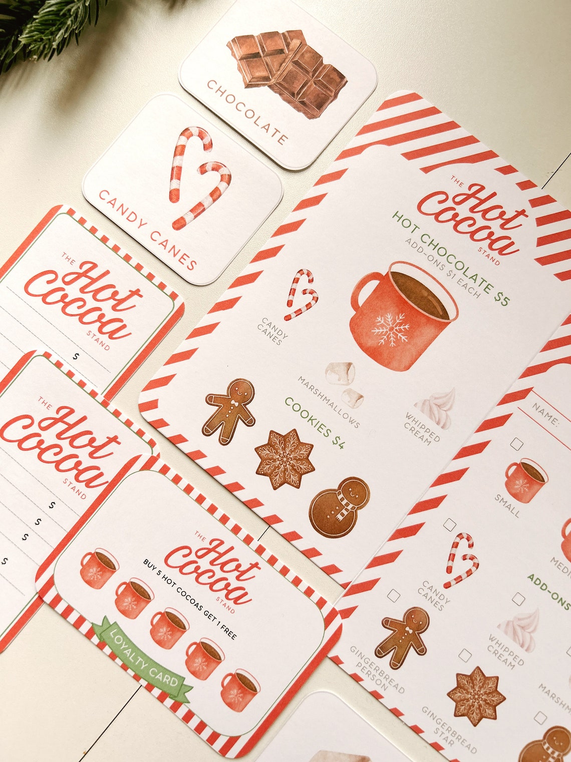 Hot Chocolate Dramatic Play Set Printable Hot Cocoa Role Play Set