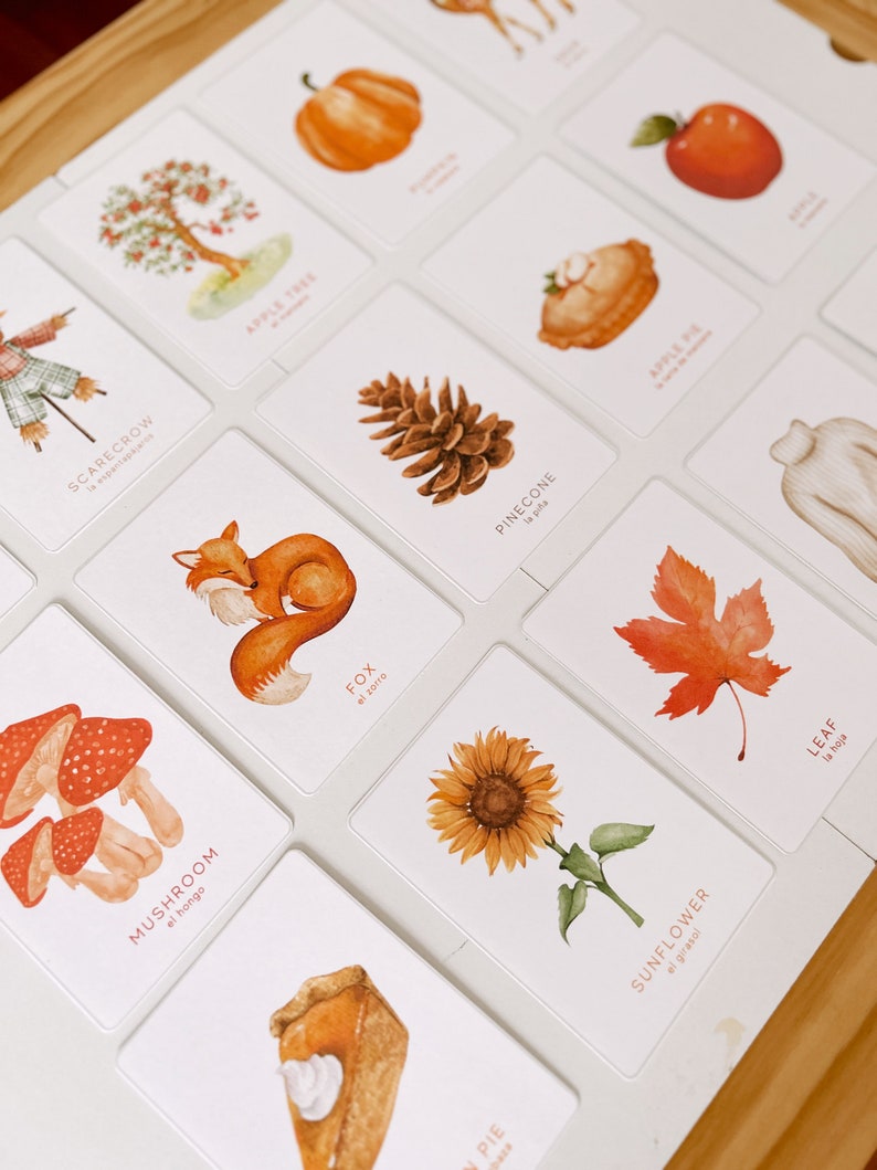 Printable Autumn Study Unit for Toddlers Bilingual - Etsy