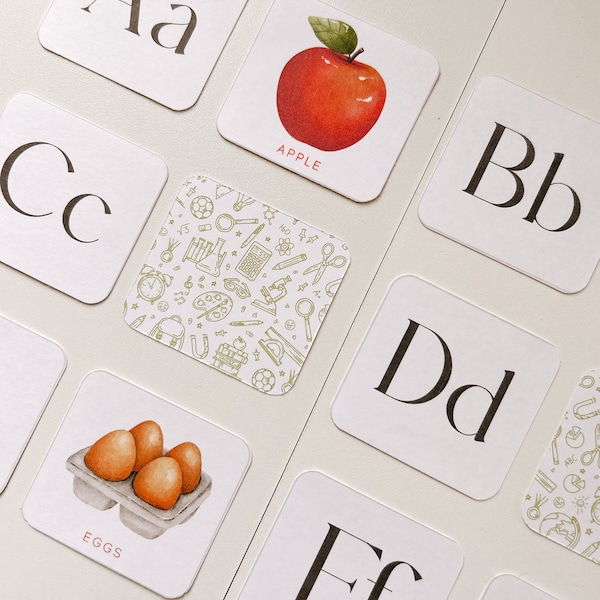 Alphabet Flashcards - Etsy