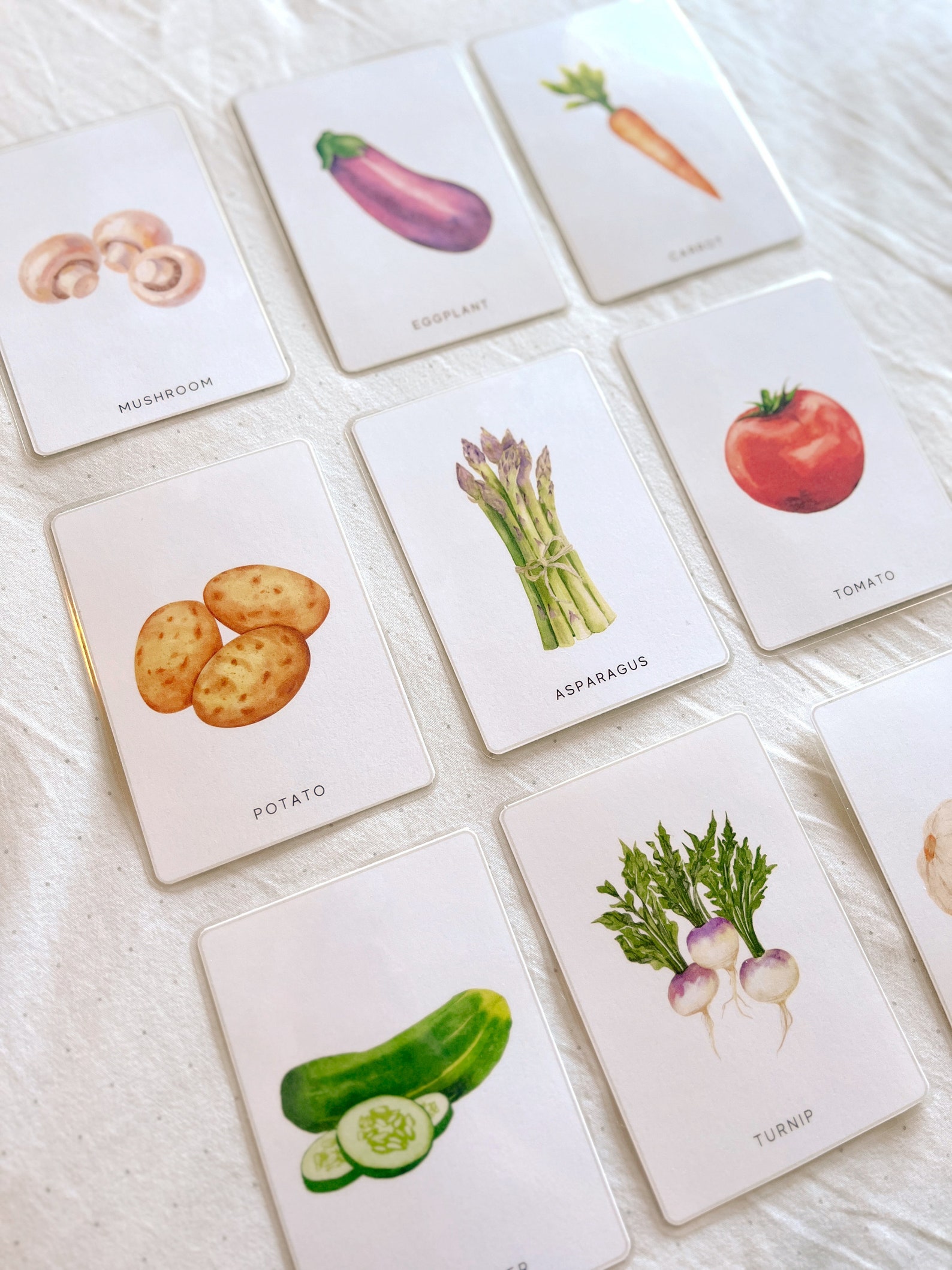 Printable Vegetable Flash Cards Montessori Cards, Homeschool Resources ...