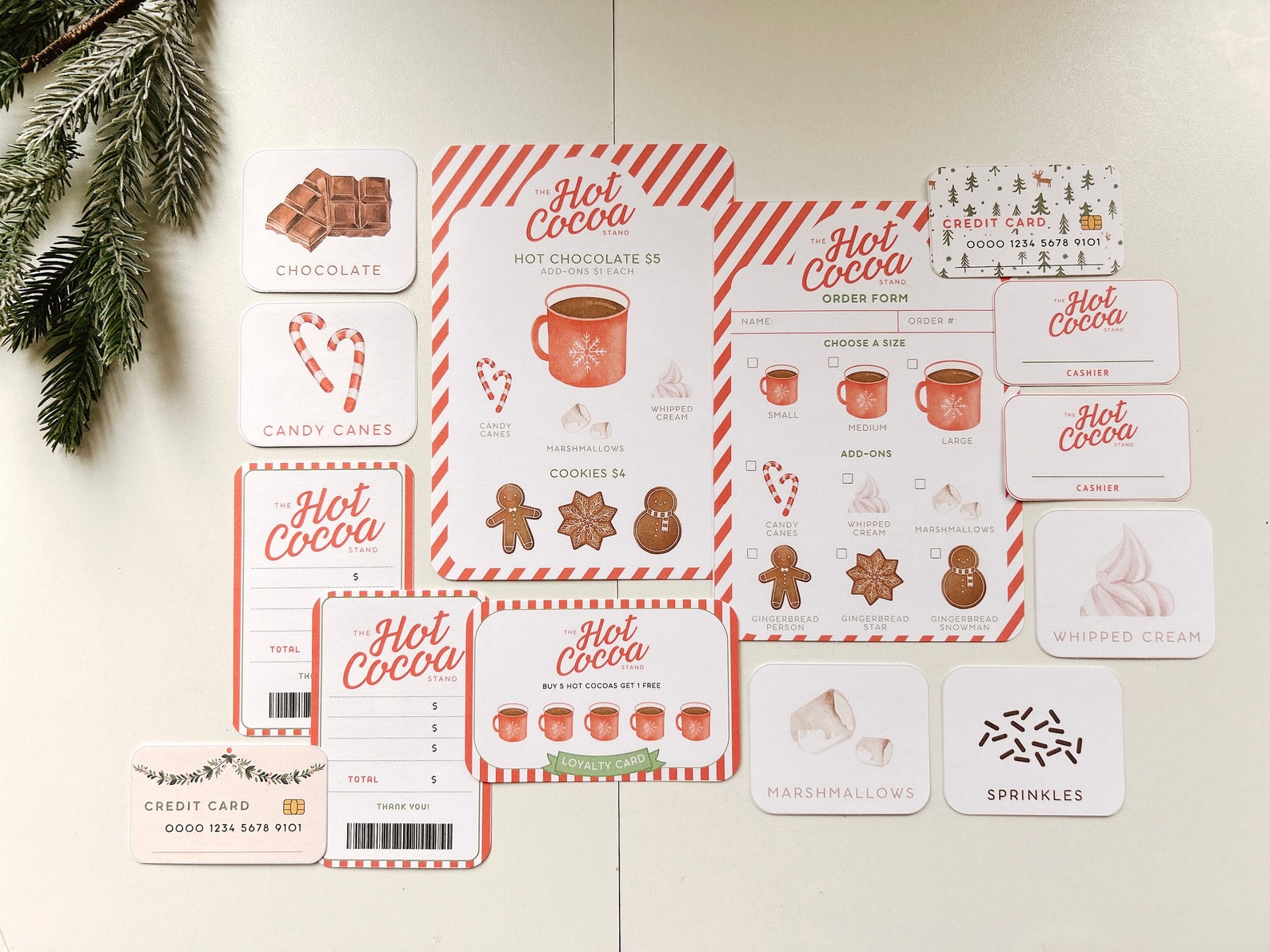 Hot Chocolate Dramatic Play Set PRINTABLE Hot Cocoa Role Play Set ...