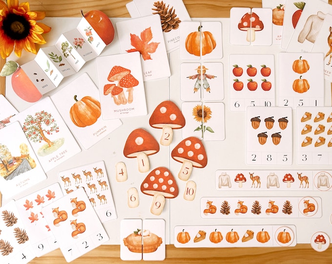 Printable Autumn Study Unit for Toddlers | Bilingual Printable, Fall ...