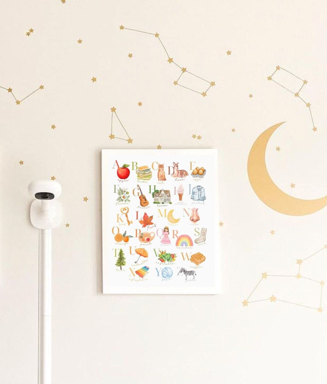 Watercolor Alphabet Poster | Nursery Decor, Printable Wall Art, Kids ...