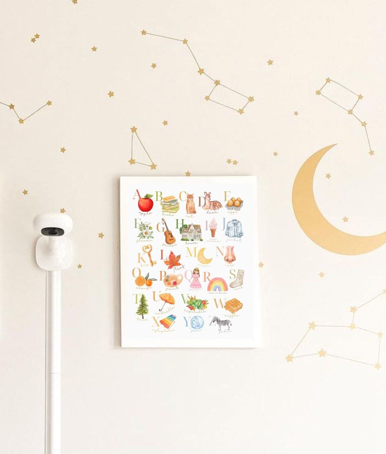 Watercolor Alphabet Poster | Nursery Decor, Printable Wall Art, Kids ...