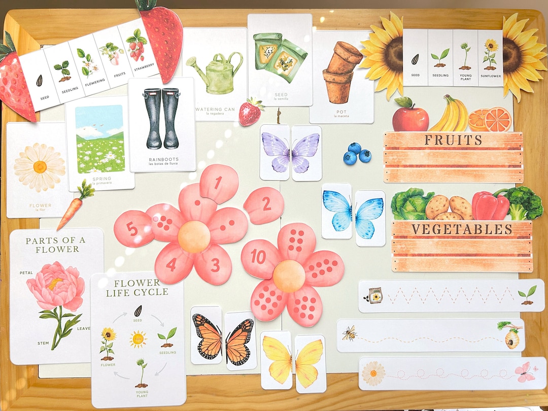 Spring Garden Study Unit Printable | Bilingual Homeschool Printable ...