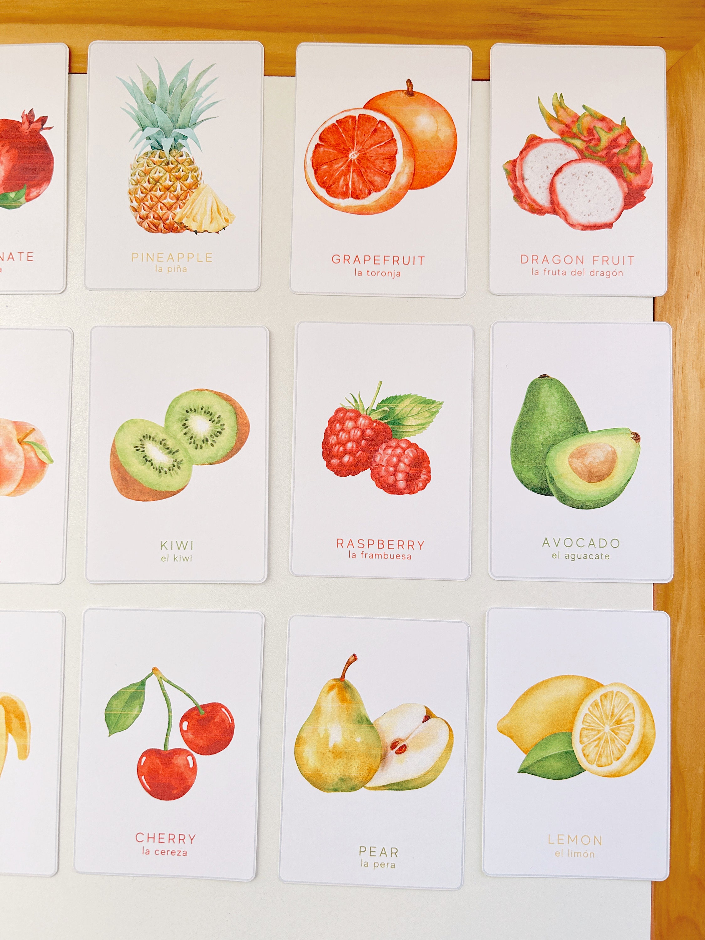 Printable Fruit Flash Cards | Montessori Cards, Homeschool Resources ...