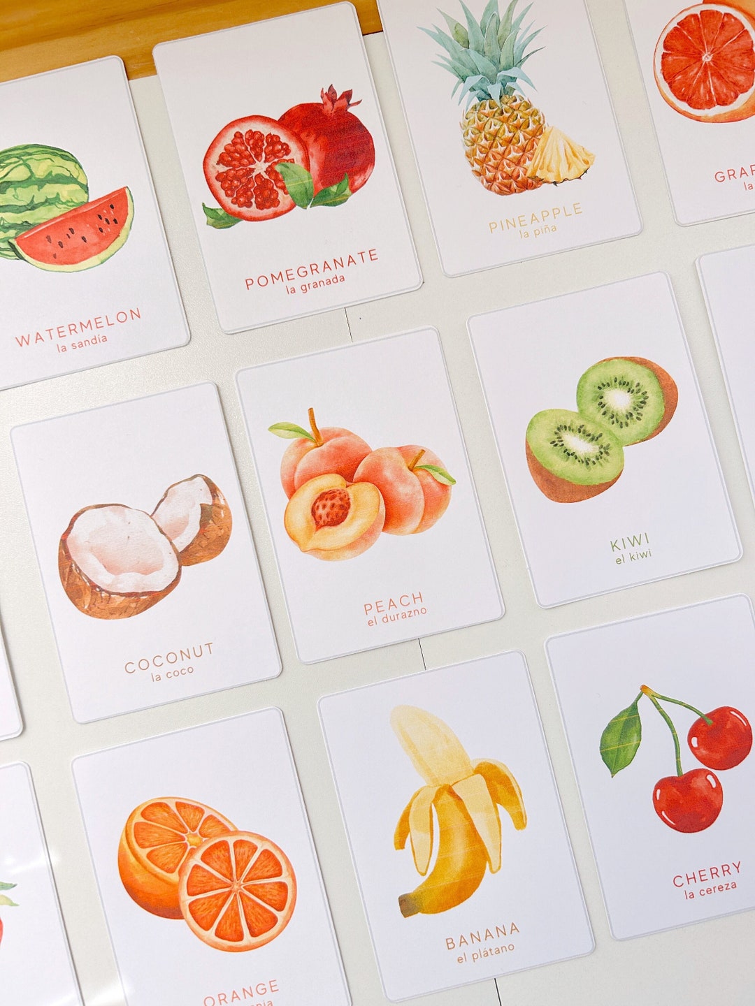 Printable Fruit Flash Cards Montessori Cards, Homeschool Resources ...