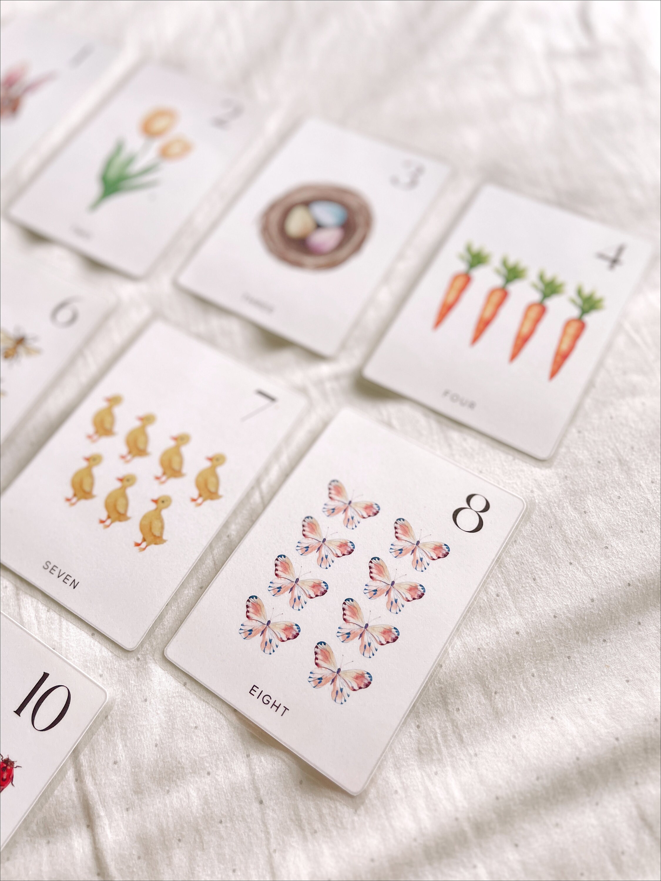 Printable Watercolor Nature Number Cards 1-10 Preschool - Etsy