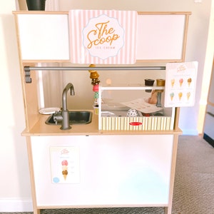 Ice Cream Dramatic Play Set PRINTABLE | Ice Cream Parlor Role Play Set ...