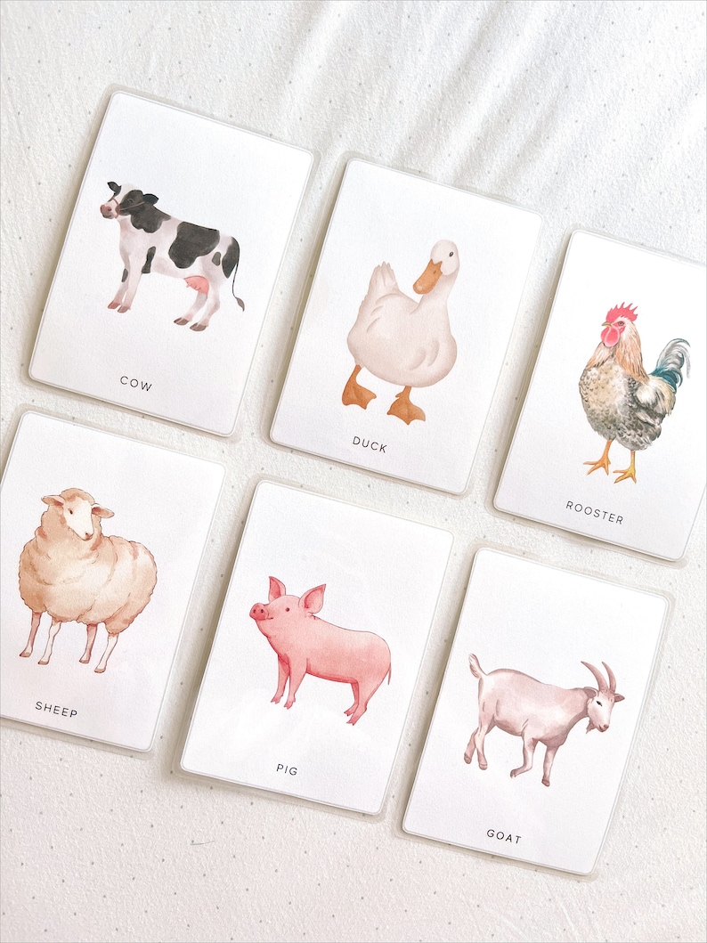 Printable Farm Animal Cards Toobs Matching Cards Montessori - Etsy