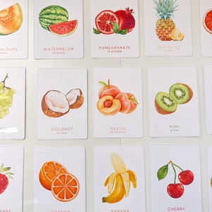 Printable Fruit Flash Cards | Montessori Cards, Homeschool Resources ...